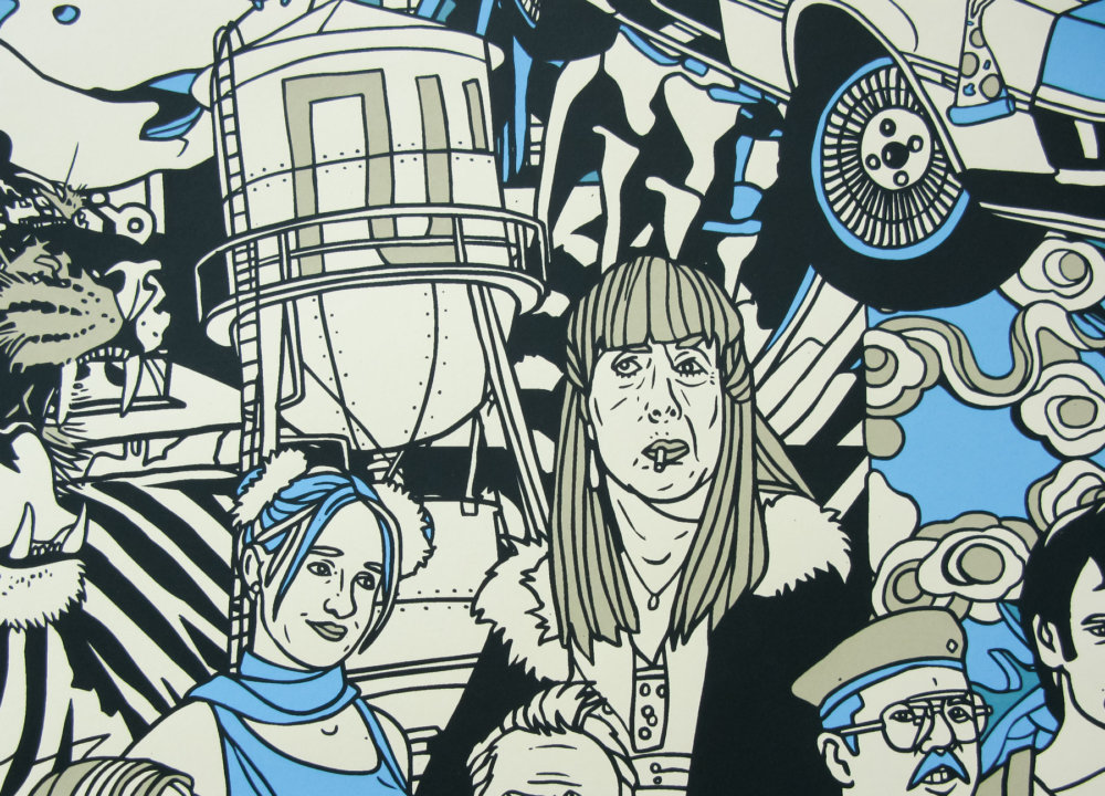 Spaced / screen print / Tyler Stout / USA