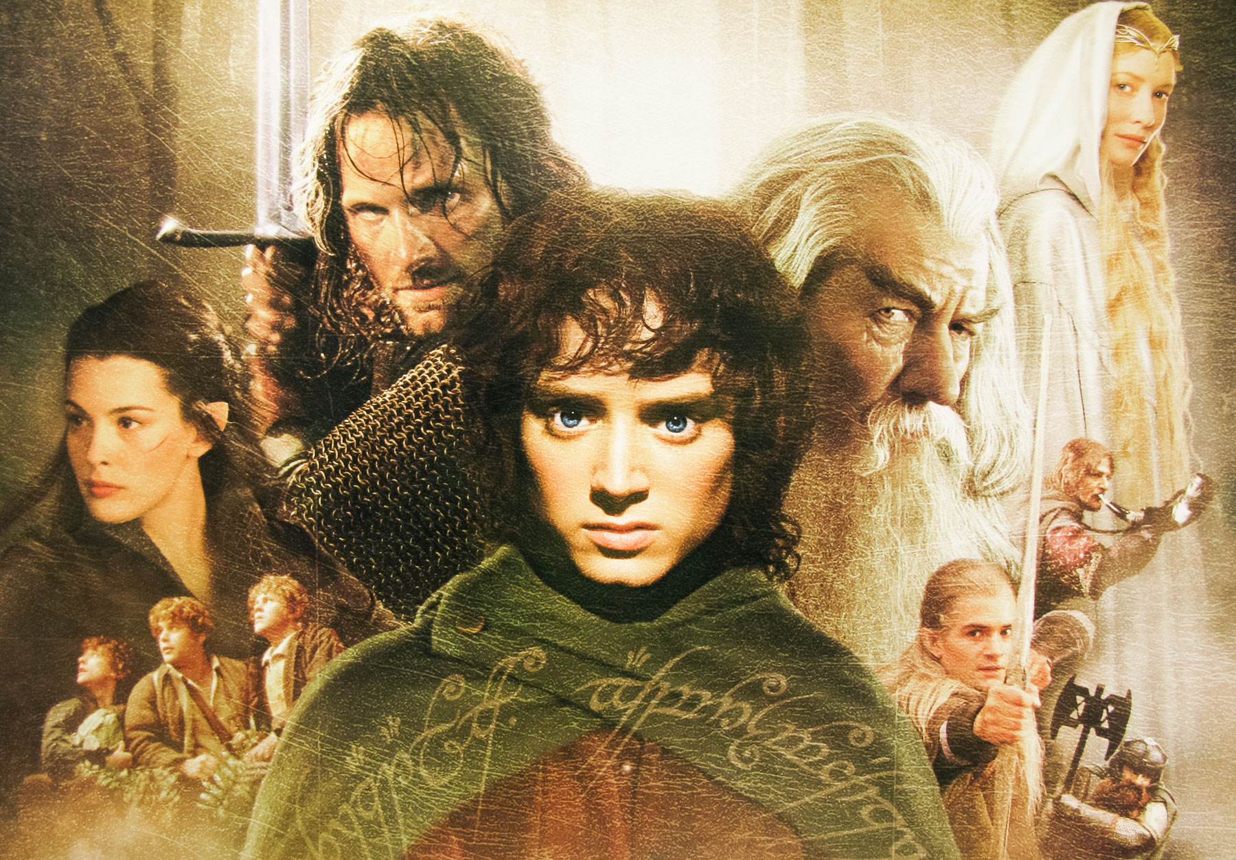 The Lord Of The Rings: The Fellowship Of The Ring / one sheet / cast ...