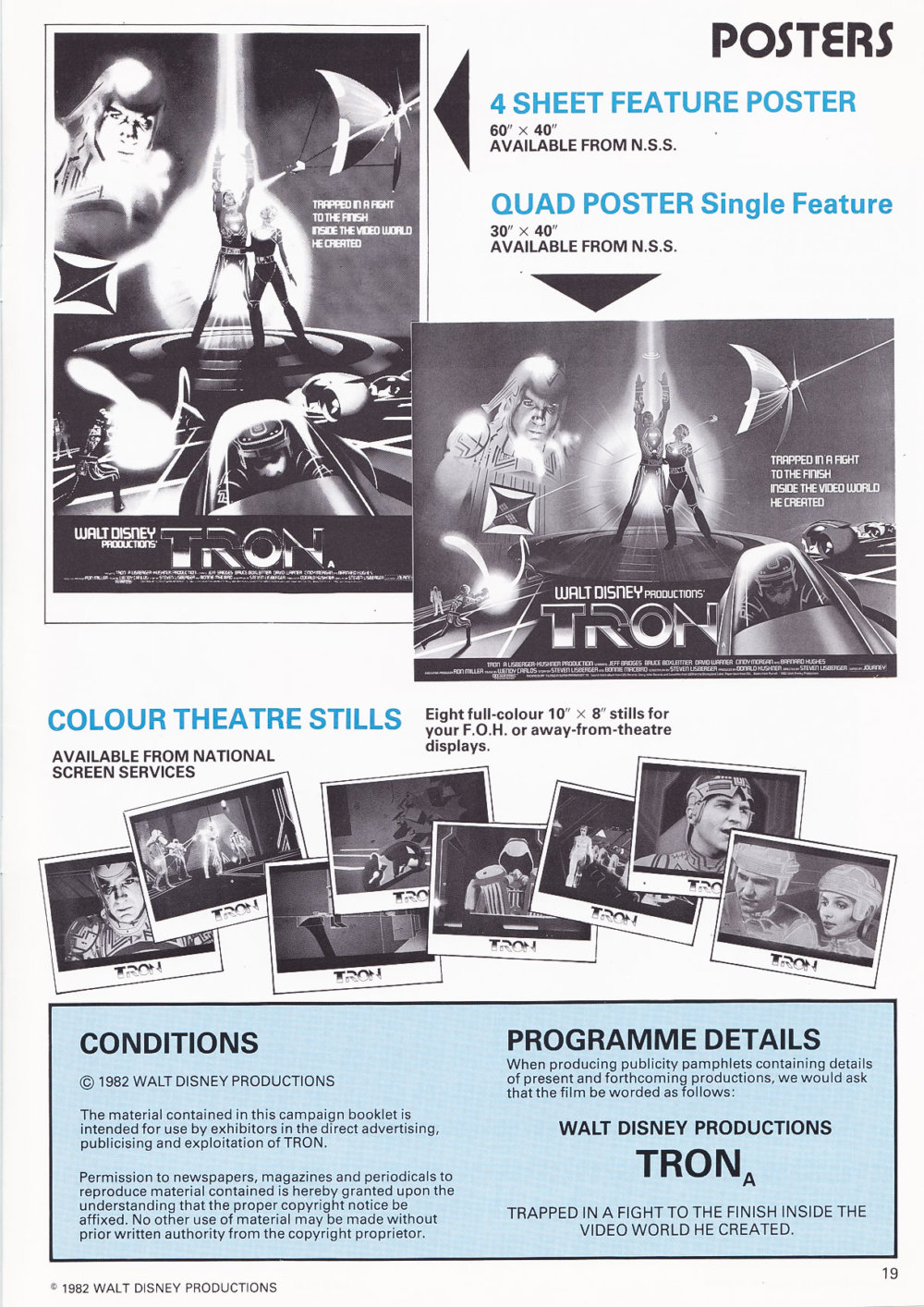 Tron / campaign book and synopsis / UK
