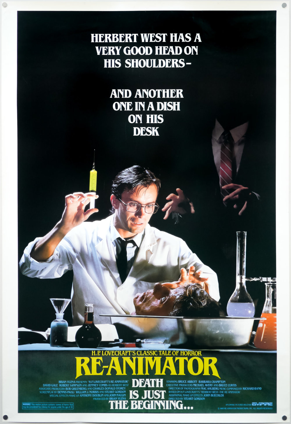 Re-animator / one sheet / photo style / USA